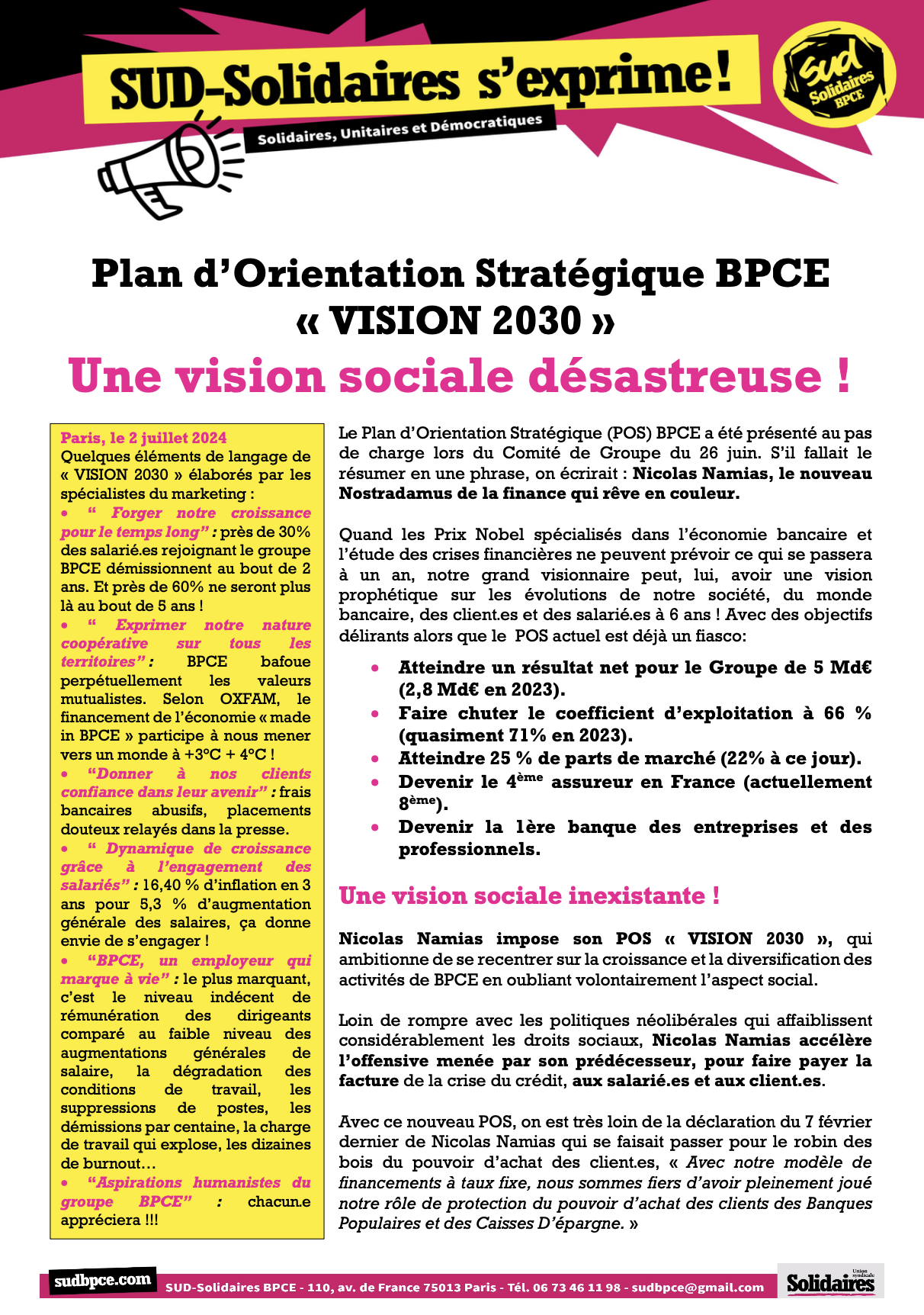 Plan d’Orientation Stratégique BPCE « VISION 2030 » | Sud Solidaires ...