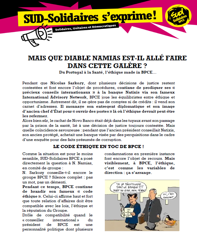 MAIS QUE DIABLE NAMIAS EST-IL ALLÉ FAIRE DANS CETTE GALÈRE ? | Sud ...